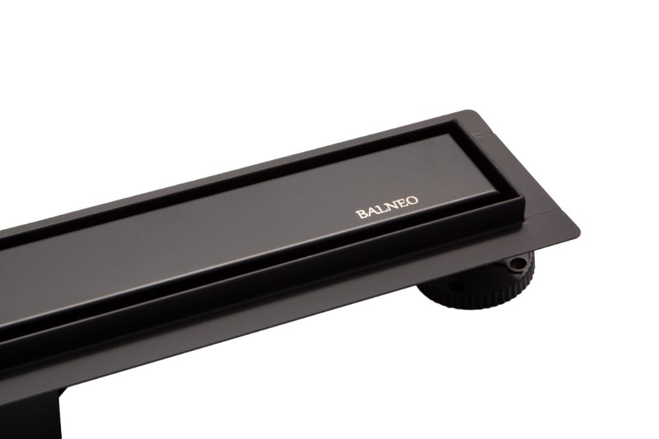 Odpływ liniowy podłogowy Balneo Duplex Next Black 100 cm czarny